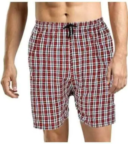 Buy Bentag Mens Red Checkered Cotton Boxer (Free size) Online at Best ...