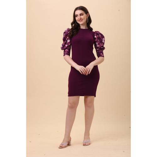 Buy C.J FABRICS Women’s High-Low Knee Length Wine Dress Online at Best Prices in India - JioMart.