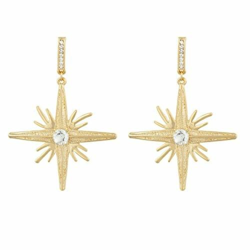 Buy One Stop Fashion Star Shape Dangler Earrings Gold for Girls and ...