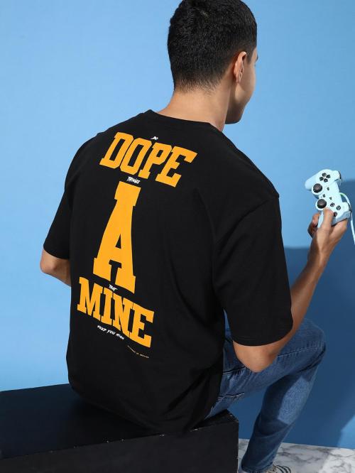 Buy Difference of Opinion Black Graphic Oversized T-shirt Online at ...