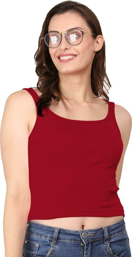 Buy AD2CART_Women Lycra Blend Red Crop Top_XL Online at Best Prices in India - JioMart.