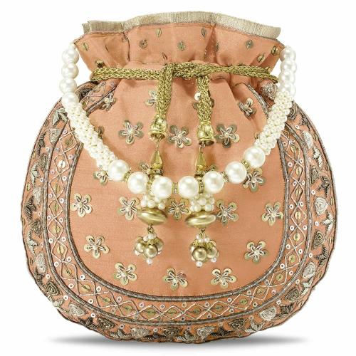 Buy Peora Peach Fabric Potli Bags Online at Best Prices in India - JioMart.