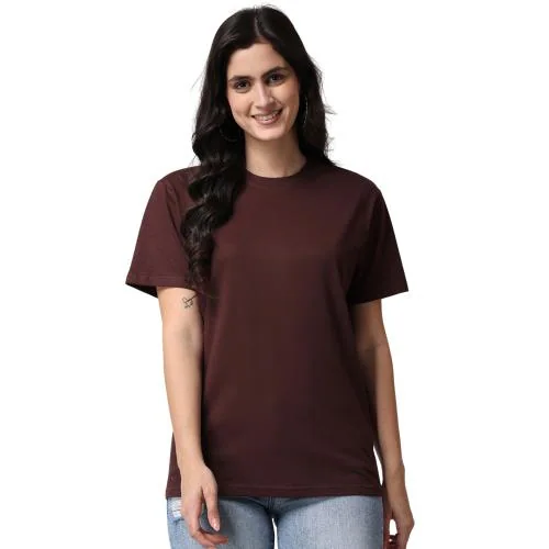 Buy The Label Bar Round Neck Boyfriend Style T-Shirt Online at Best ...