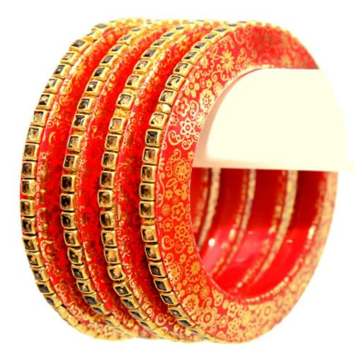 Buy Zindura Red Kangan set for Girls (Pack of 4) Online at Best Prices ...