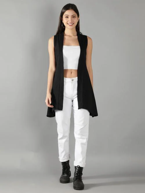 Buy Nimble Black Long Shrug with Cut Sleeves Online at Best Prices in ...