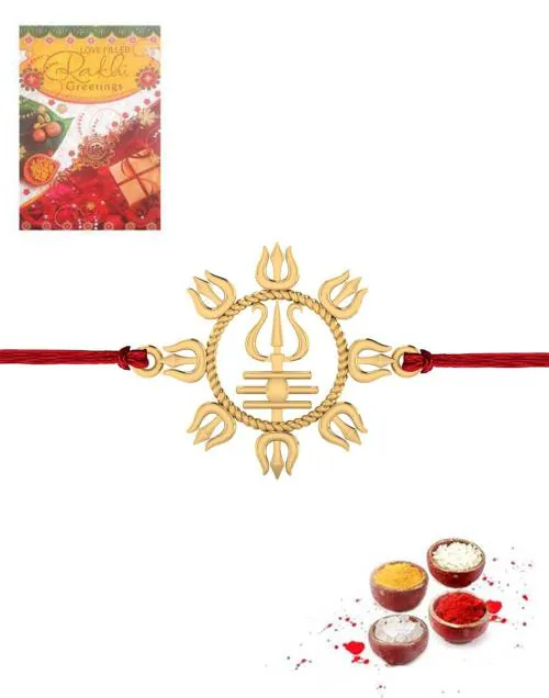 Buy Iski Uski Silver Trishul Rakhi Bracelet For Men Online at Best ...