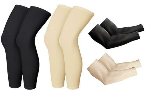 Buy Shirsh UV Sun Protection Leg and Arm Combo sleeve For Men's Women's ...