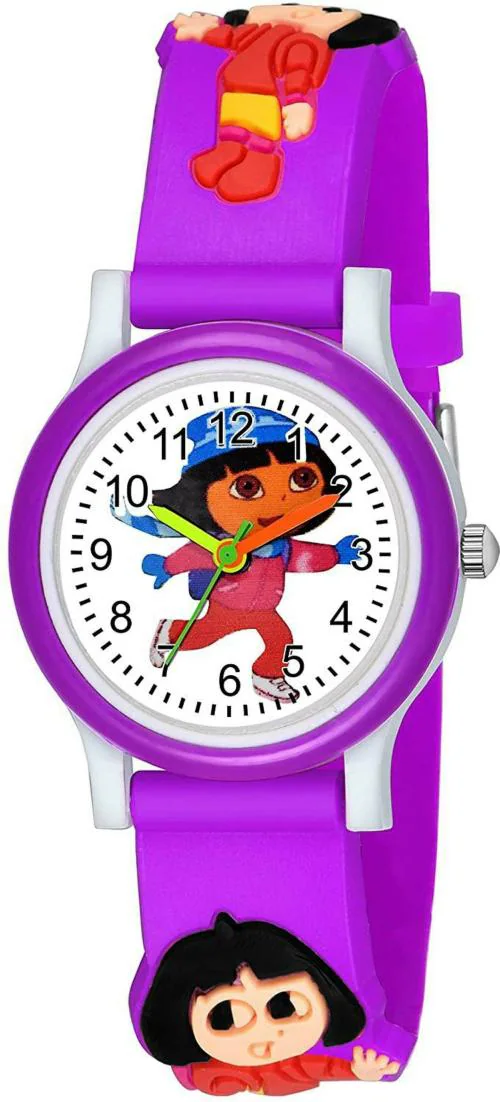 Buy Regards Analog White Dial Purple Strap Watch For Girls Online at ...