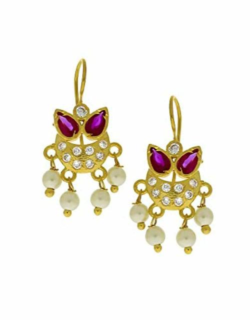 Buy Anuradha Art Jewellerys Gold Plated Simple and Delicate Bugadi Pink (Women) Online at Best ...