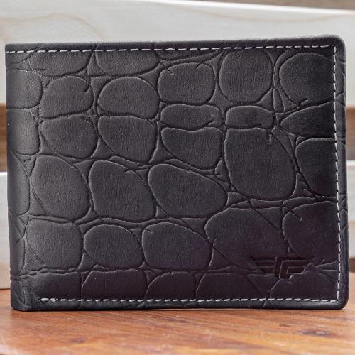 Buy Red Tape Choco Brown, Black Leather Two Fold RFID Wallet Online at ...