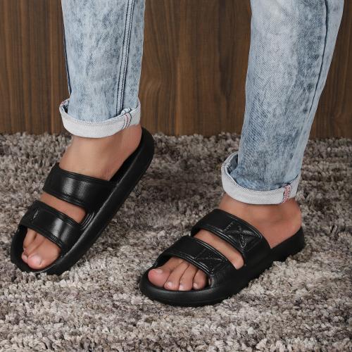 Buy Richale Comfortable Trending Black Slider For Mens Online at Best ...