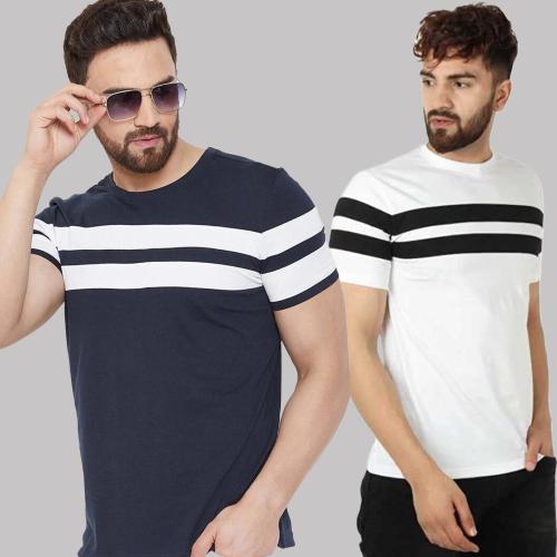 Buy VMBS PRESENT DOUBLE STRIPED - COMBO FOR MEN (NAVY,WHITE) Online at Best Prices in India ...
