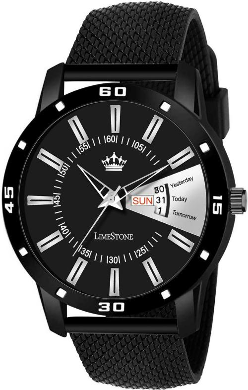 Buy LIMESTONE Analog Black Dial Black Strap Watch For Men (LS2807) Online at Best Prices in ...