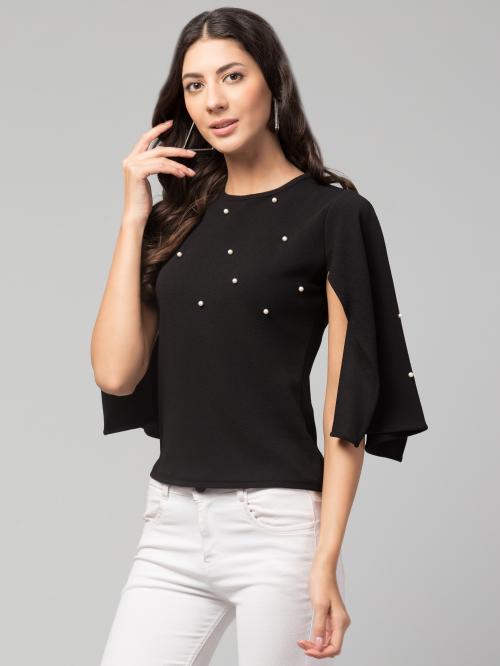 Buy IUGA Women Cut Moti Top Black Online at Best Prices in India - JioMart.