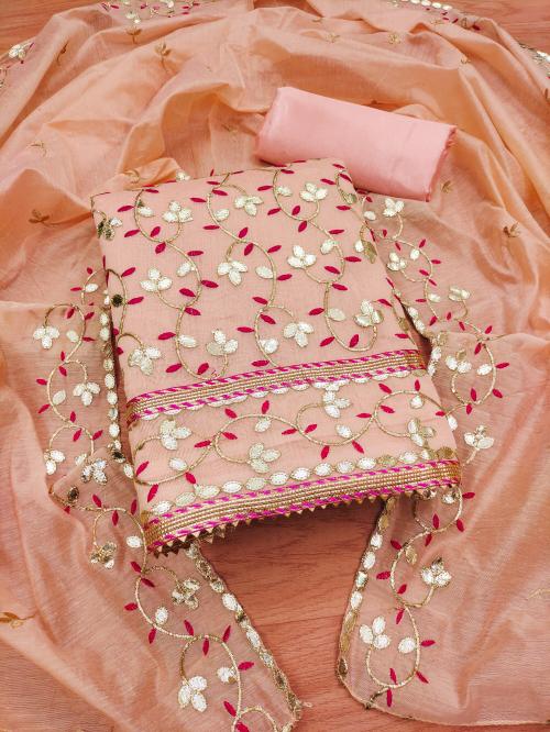 Buy Panzora Chanderi Silk Elegance Dress Material Set for Women Online at Best Prices in India ...