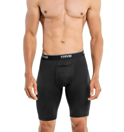 Buy TRYB Mens Compression Shorts Long Leg Performance Underwear Spandex Running Workout Athletic ...