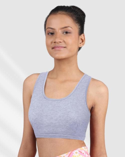 Buy Dchica Girls Plain Black Uniform/Sports Bra For Teenagers Online at ...