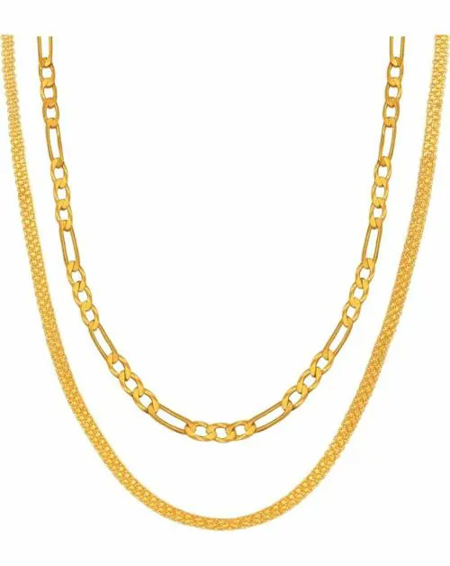 Buy VITA BELLA Fashion Gold Plated Brass Chain Set (Unisex) Online at ...