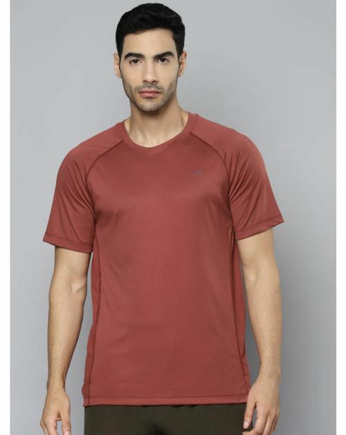 Buy Alcis Men Rust Slim Fit T-shirt Online at Best Prices in India ...