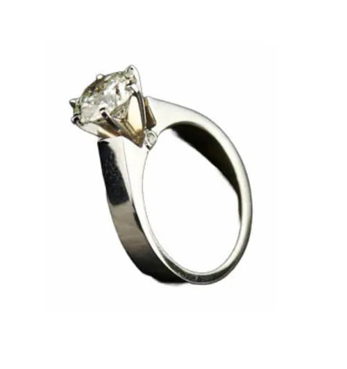 Buy 925siller Sterling Silver Classy Single Solitaire Ring Online at ...