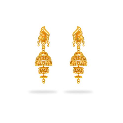 Buy arch fashion Traditional Gold Platted Jumkhi Earring ERG1761 Online at Best Prices in India ...