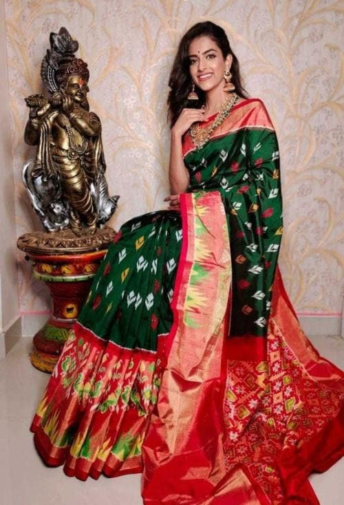 Buy SUALI Women Beige Printed Art Silk Single Saree Online at Best ...