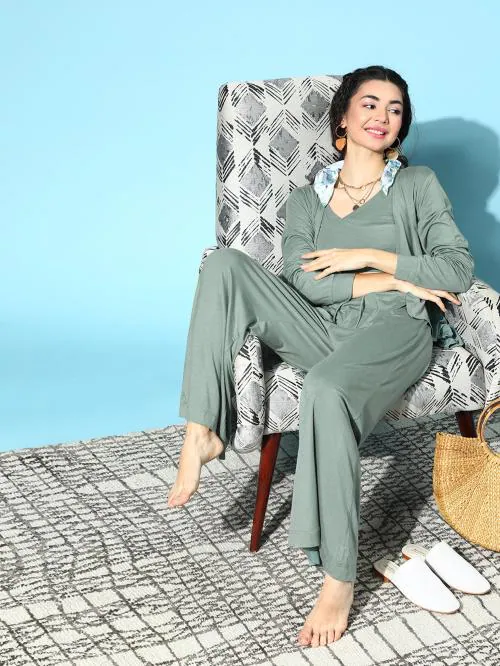 Buy Da Intimo Three Piece Bra Co-ord Loungewear Sets Online at Best ...