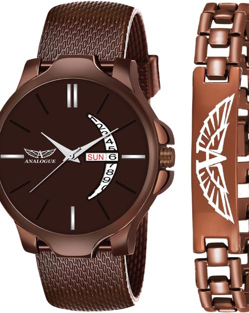 Buy ANALOGUE Brown Dial and Strap Analog Watch with Bracelet for Men ...