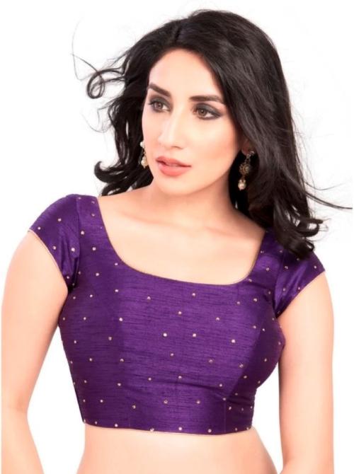 Buy Nancy Designer Women's Bangalore fabric, Stone work stitched blouse ...