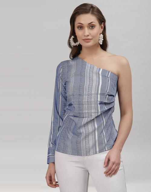 Buy Selvia Women'S Light Grey Printed Top | tops for women | tops ...