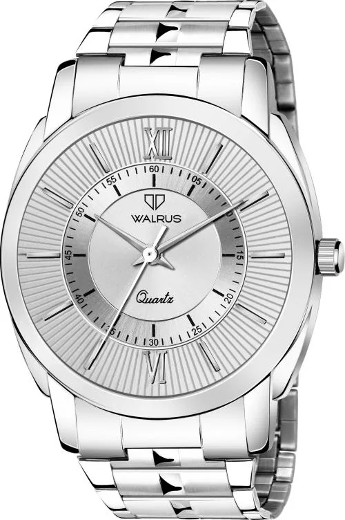 Buy Walrus Analog Silver Dial Silver Strap Watch For Men Online at Best ...