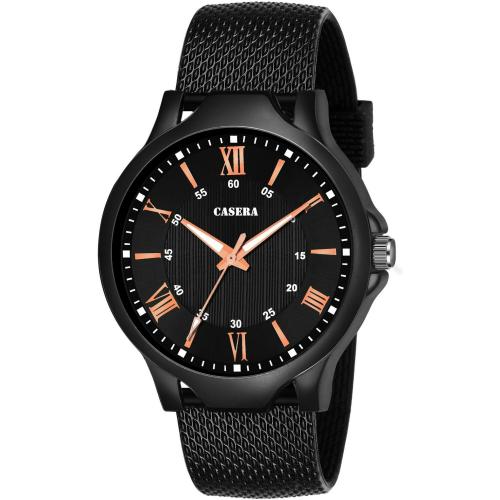 Buy Casera New Stylish Round Black Dial and Rubbers Strap Analog ...
