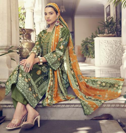 Buy DRAVINAM Trends Unstitched Pakistani Print Embroidered Cotton ...