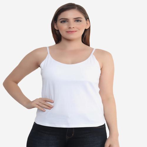 Buy Beau Design White Colour Solid Padded Bra Camisole Online at Best ...