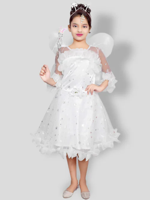 Buy Vivek GIRL'S ANGEL PARI COSTUME DRESS Online at Best Prices in ...
