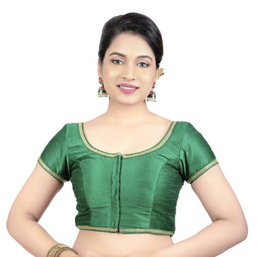 Buy Areum Women Green Solid Dupion Silk Blouse (42) Online at Best Prices in India - JioMart.