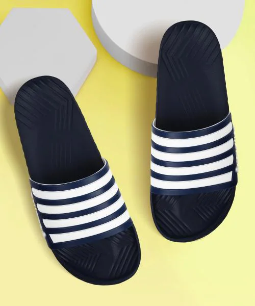Buy Aqualite Navy Blue & White Stylish Fashionable Sliders For Men Online at Best Prices in ...