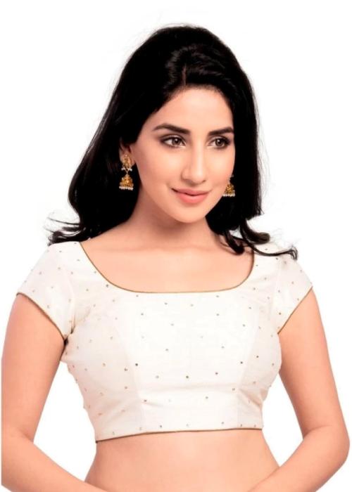 Buy Nancy Designer Women's Bangalore fabric, Stone work stitched blouse ...