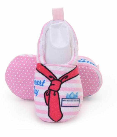 Buy BASICS21 Baby Girls And Baby Boys Pink Soft Base Booties Online at ...