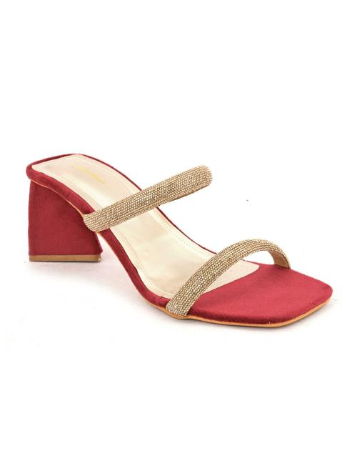 Buy Pelle Albero Red wedges sandal For Women Online at Best Prices in ...