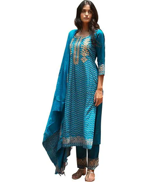 Buy Bani Women Blue Kurta Set Online at Best Prices in India - JioMart.