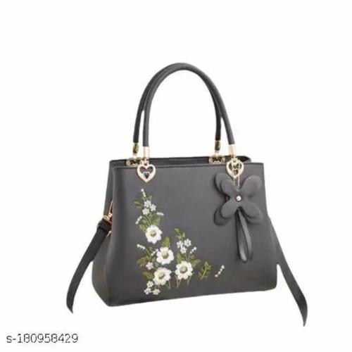 Buy Sakrit Collections Handbag New Flower Black Embroided cute handdbag ...