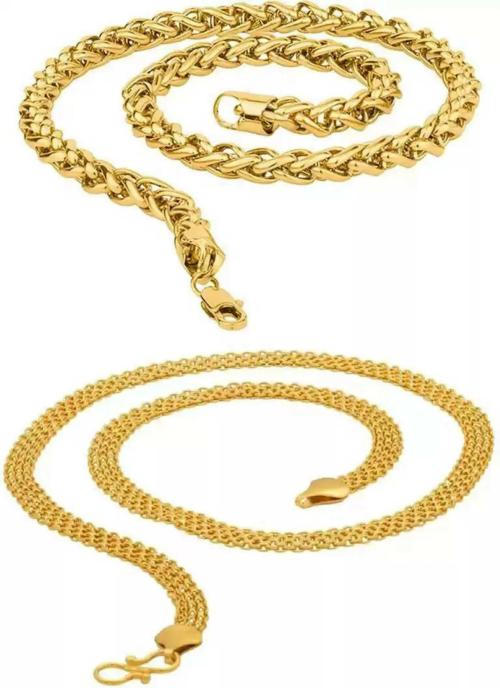 Buy Brado Jewellery Gold Plated Alloy, Stainless Steel Gold Chain for ...