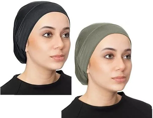 Buy PlutoProm Women Under Scarf Hijab Cap 2 Pcs Under Caps for Turban ...
