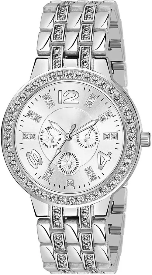 Buy Regards Analog Silver Dial Silver Strap Watch For Girls Online at ...