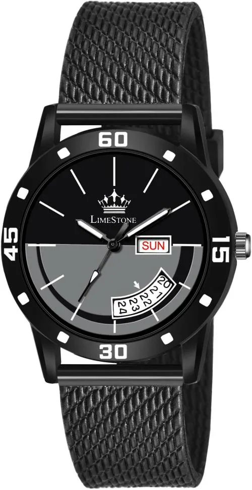 Buy LIMESTONE Analog Black, Grey Dial Black Strap Watch For Women (LS1366) Online at Best Prices ...