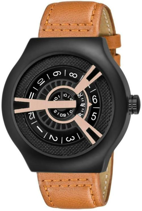 Buy Bolun Analog Black Dial Brown Strap Watch For Men Online at Best ...