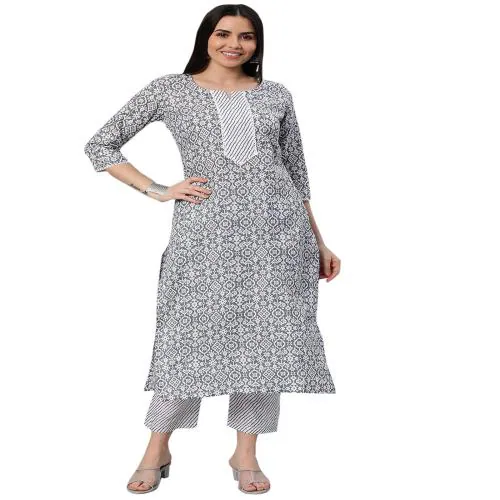 Buy Vrushi's Fashion Elegance Redefined: Women's Cotton Blend Kurti ...
