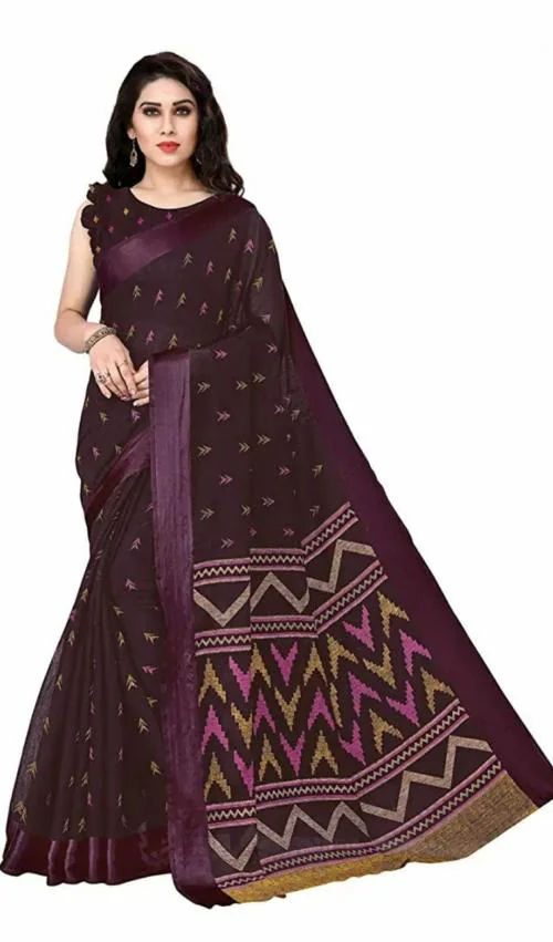 Buy S DREEV CREATION PRESENT COTTON SAREE FOR WOMEN Online at Best ...