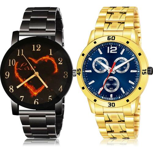 Buy NIKOLA Modern Unique Heart Love Valentine Chain And Gold Chain ...